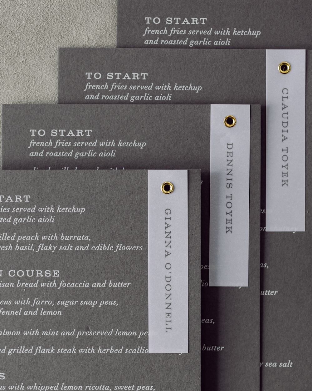 Real Wedding Stationery Suite: Charcoal Grey - Laura Hooper Design House